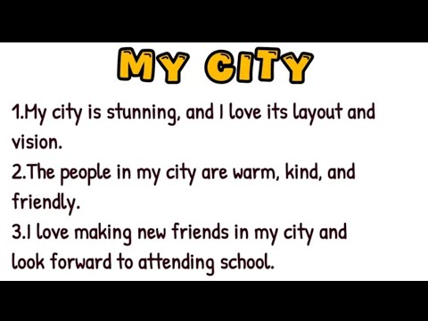 My city essay in English||10 lines essay on my city - YouTube