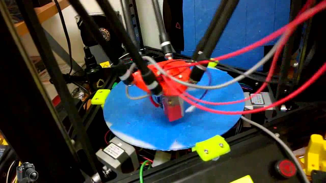 deltabot kossel 3d printer Proximity sensor auto calibration new - YouTube