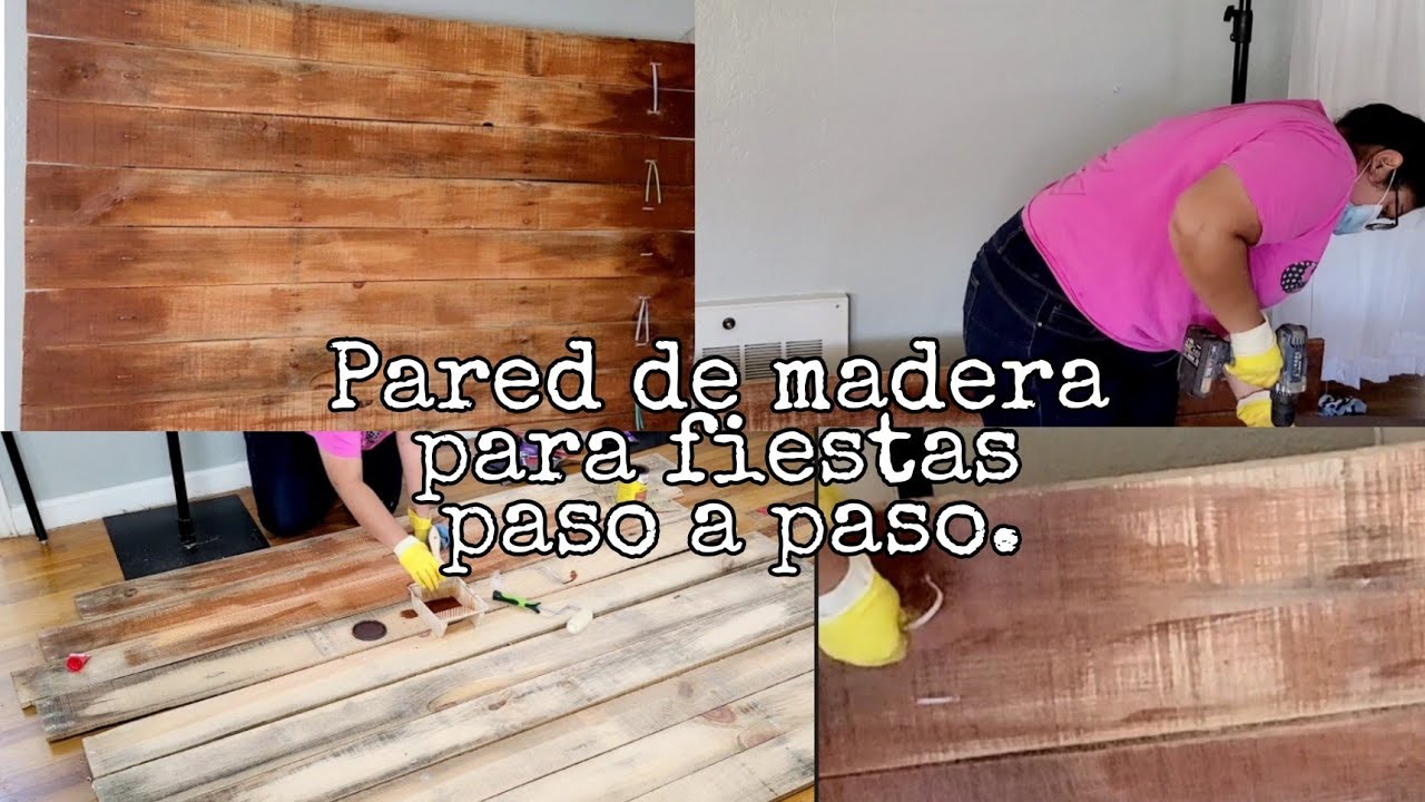 pared de madera para fiestas /wood backdrop DIY - YouTube