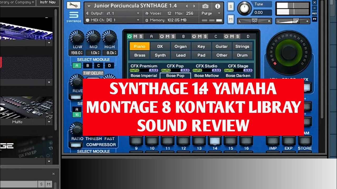 "Yamaha Montage 8 Soundpack Review | Synthage 1.4 Kontakt Library ...