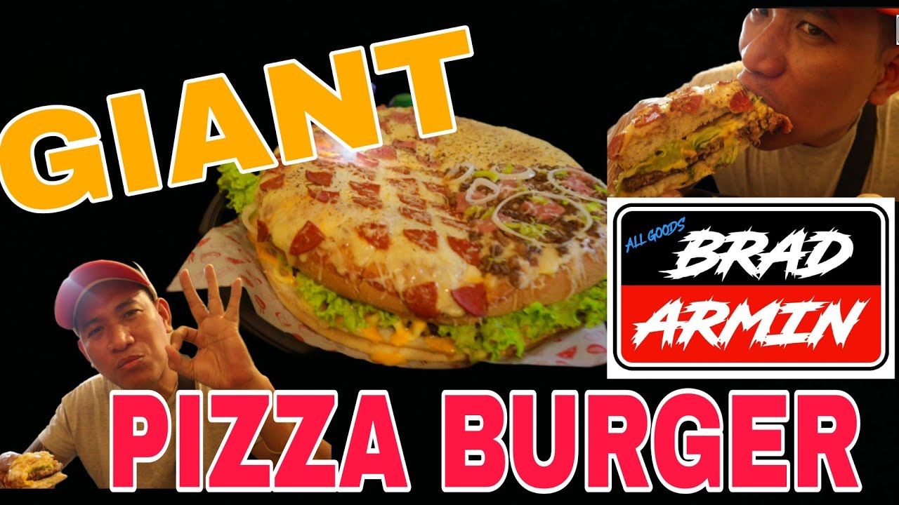 VIRAL GIANT PIZZA BURGER 12 INCHES #AllGoods👌 - YouTube