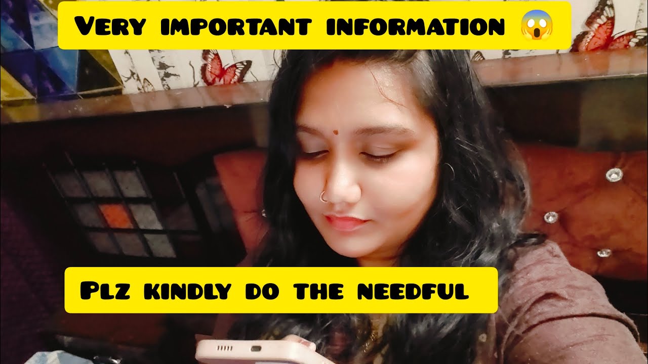 Very important information 😱🙏plz kindly do the needful 🙏🙏 ️ - YouTube