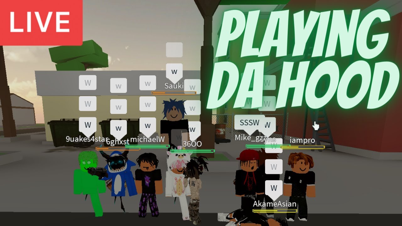 PLAYING ROBLOX DA HOOD DA HOOD! 🔴LIVE - YouTube