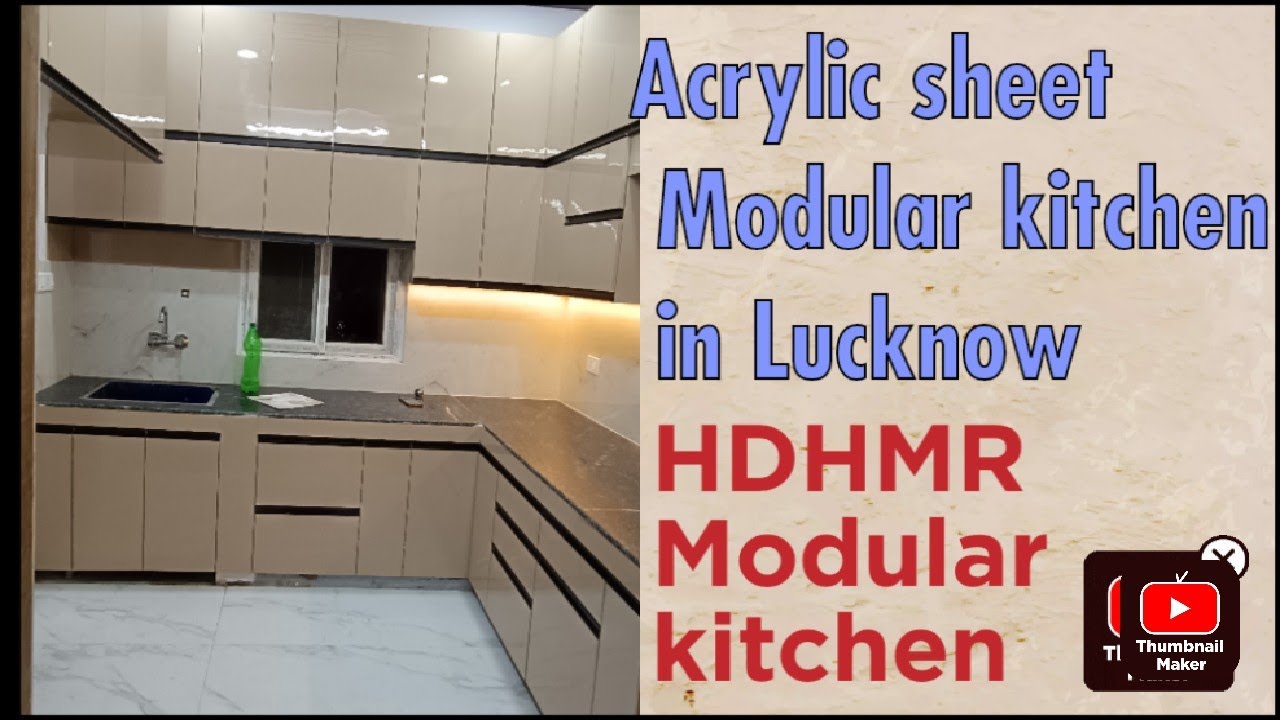 HDHMR modular kitchen in Lucknow|| acrylic sheet modular kitchen in ...
