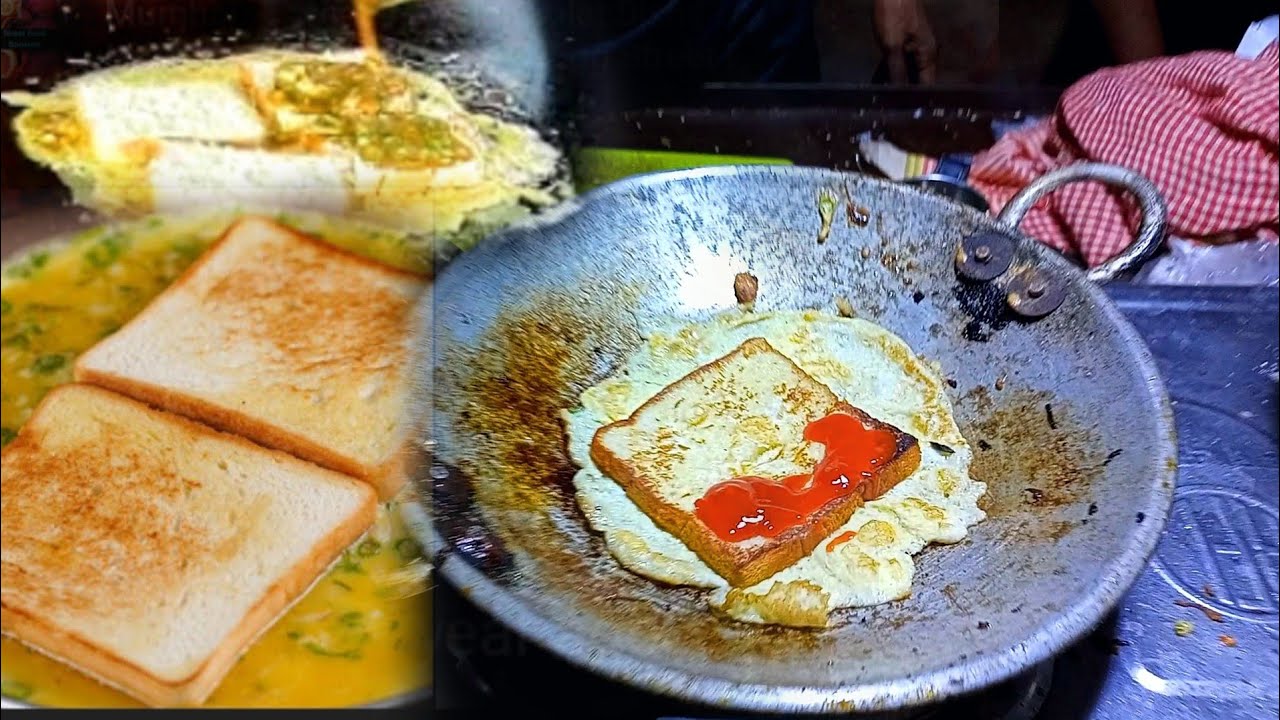 India's Fastest Omelet Making | Omelet in bread chase Indian street ...