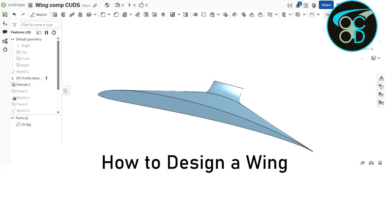Onshape Wing Design Walkthrough | CUDS EYV Aerofoil Design Competition ...