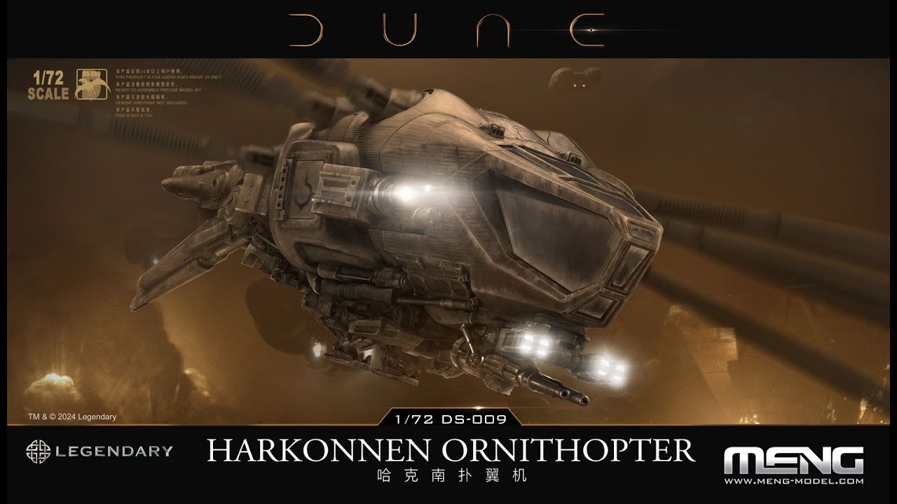 Harkonnen Ornithopter : Meng Models : 1/72 Scale : Temu In Box Review ...
