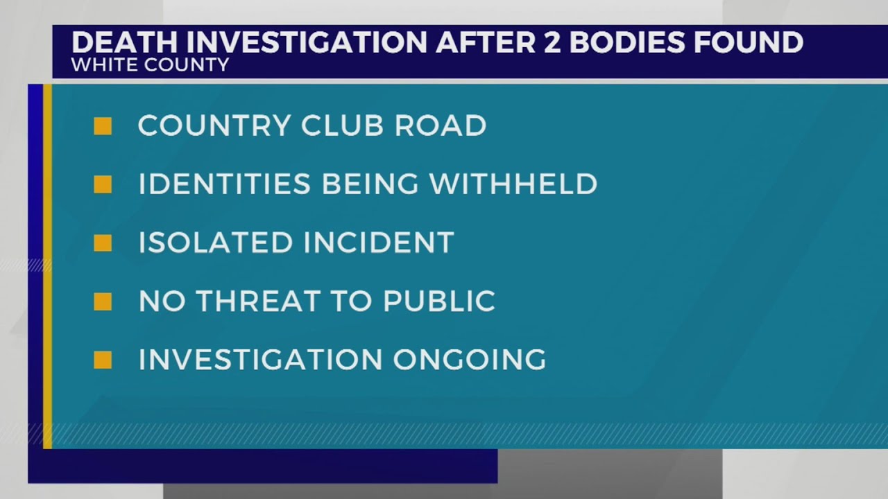 Death investigation underway after 2 men found dead in White County ...