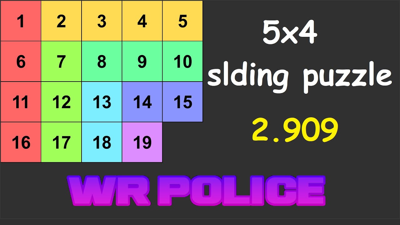 5x4 sliding puzzle in 2.909 [former WR] - YouTube