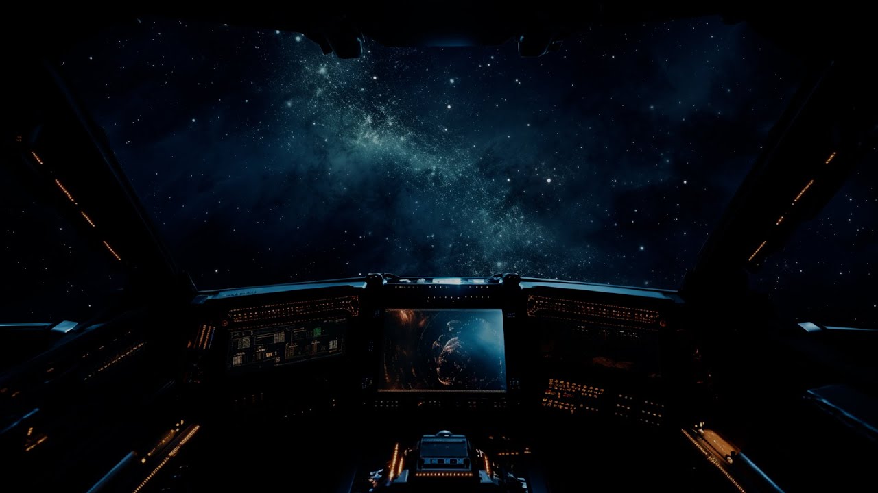 Tranquil Space Travel | Healing Sounds from the Spaceship Cockpit | Zen ...