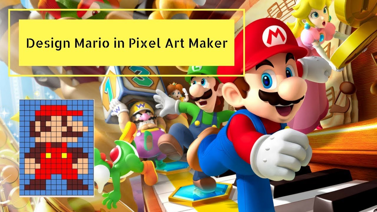 Design Mario in Pixel Art Maker - YouTube