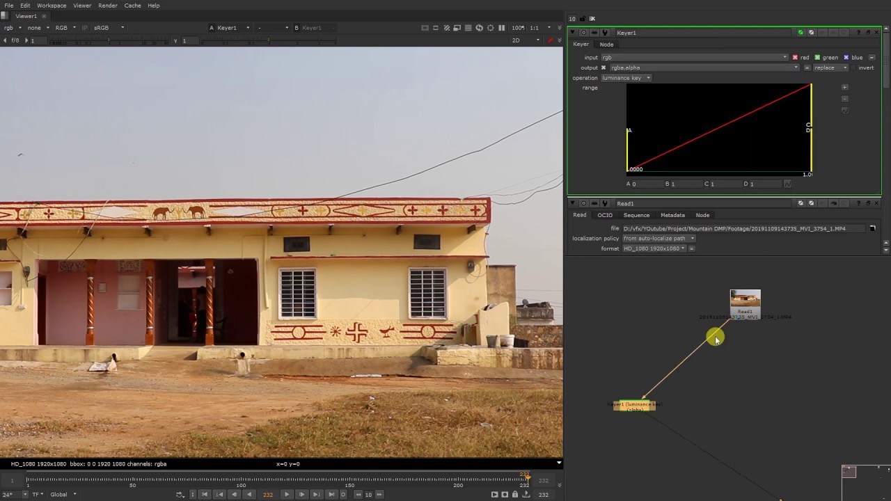 Adding mountain in Background- Nuke tutorial part1 - YouTube