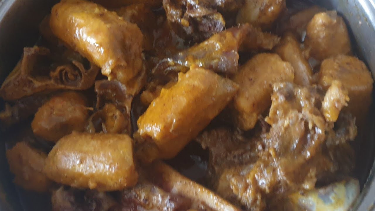 how to make krondré/kondré recipe Cameroon food - YouTube