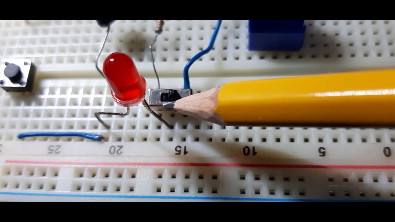 SIMPLE ELECTRONICS: Capacitor fades out LED - YouTube