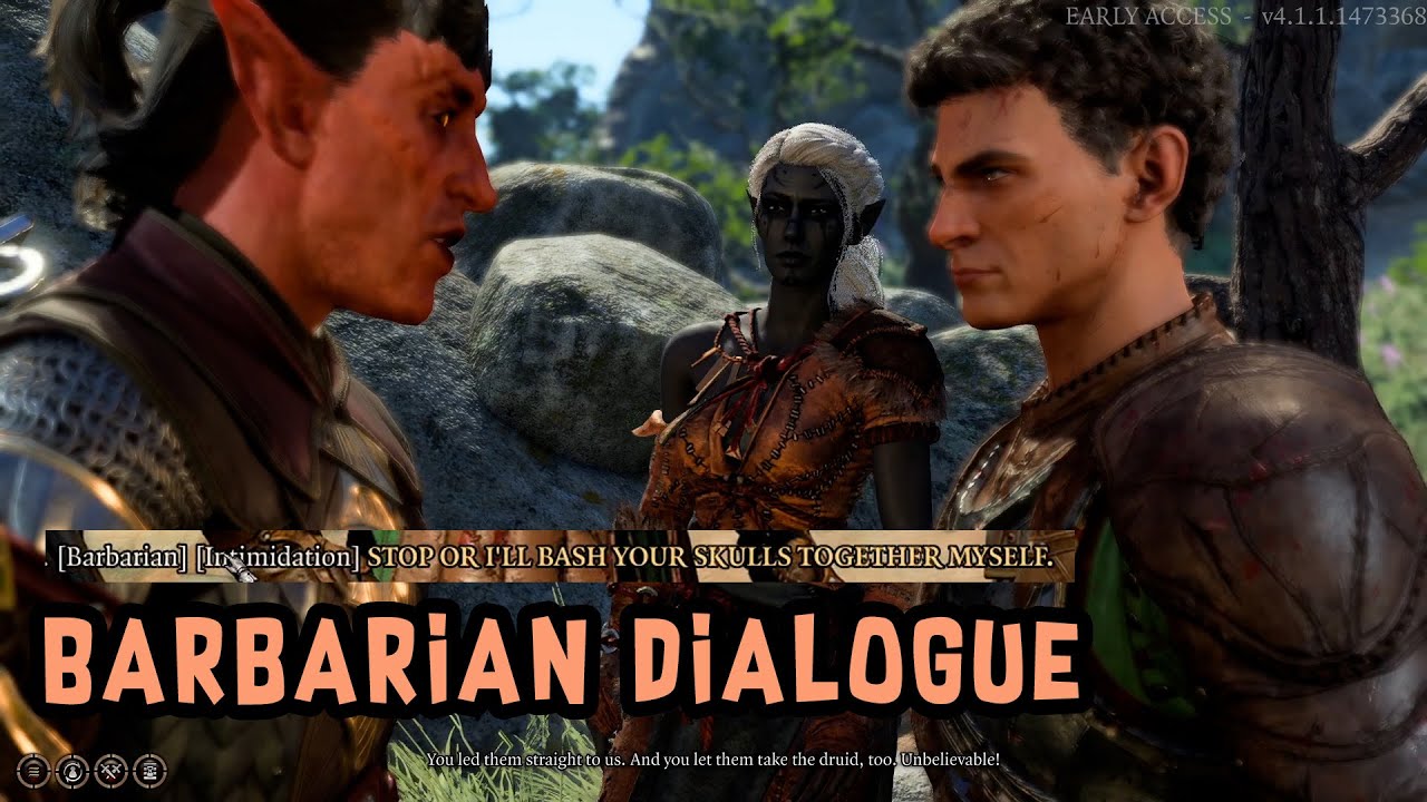 Baldur's Gate 3 Patch 7: Barbarian Dialogue for Aradin and Zevlor - YouTube