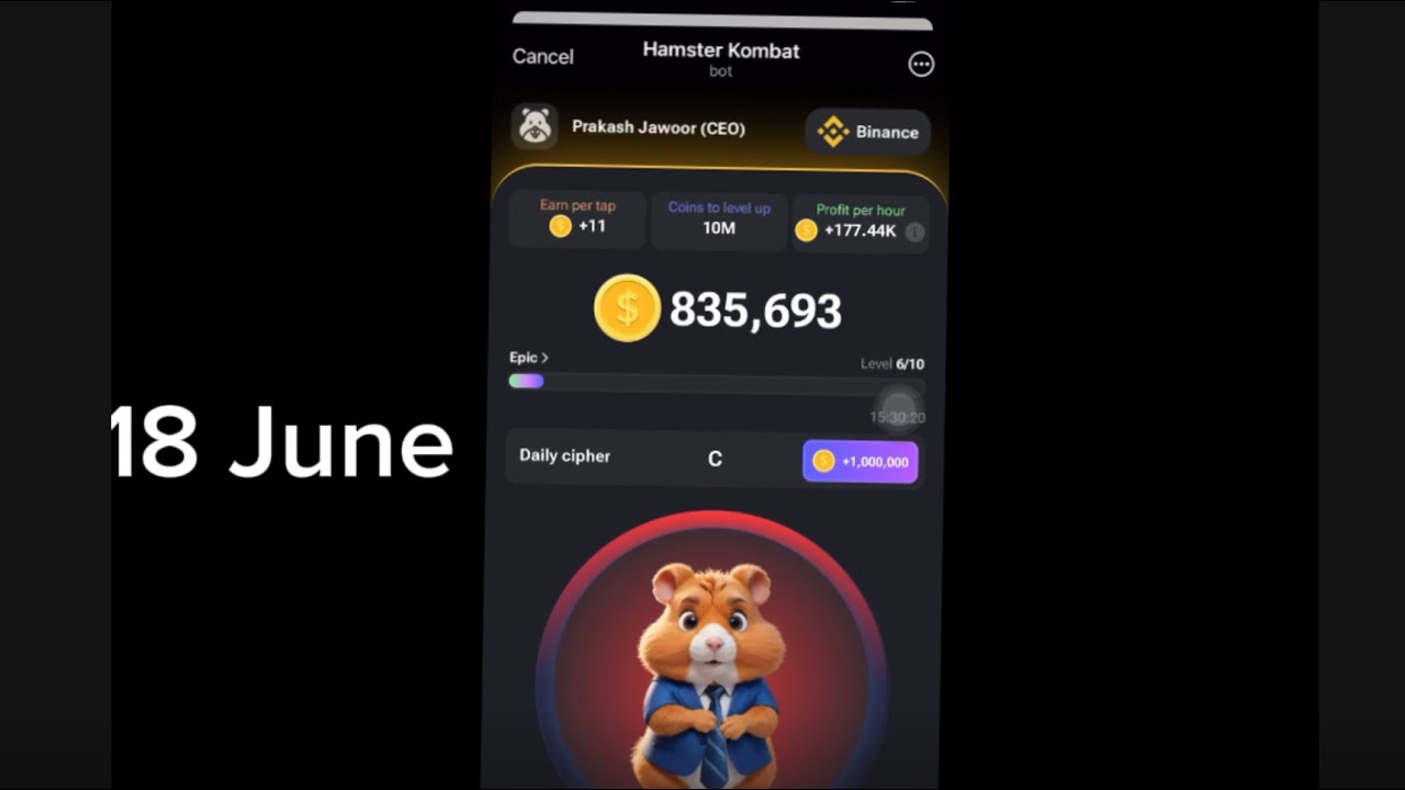Hamster kombat daily combo video 18 june 2024 - YouTube