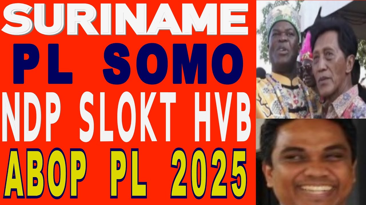 SURINAME ABOP Brunswijk PL SOMO Combo Slaat terug jegens NDP HVB ...