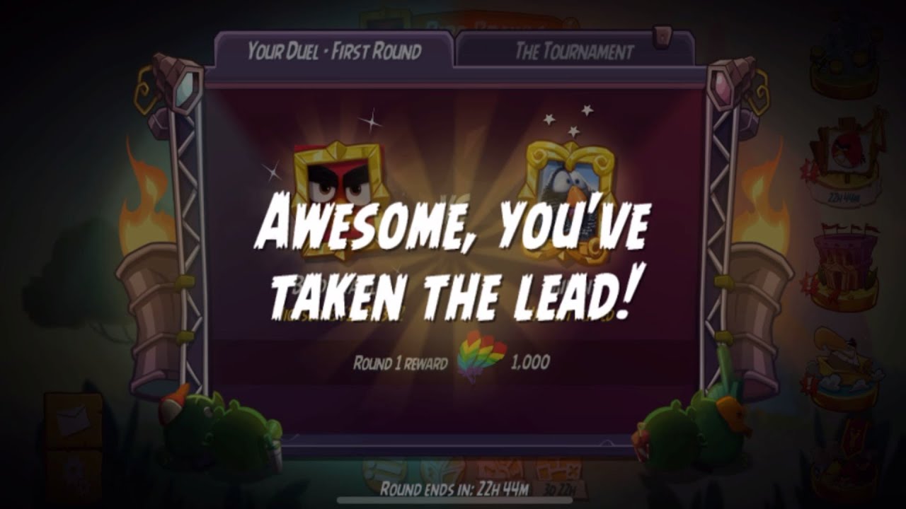 Angry Birds 2 Rowdy Rumble Rd 1 | Better score on second go! - YouTube