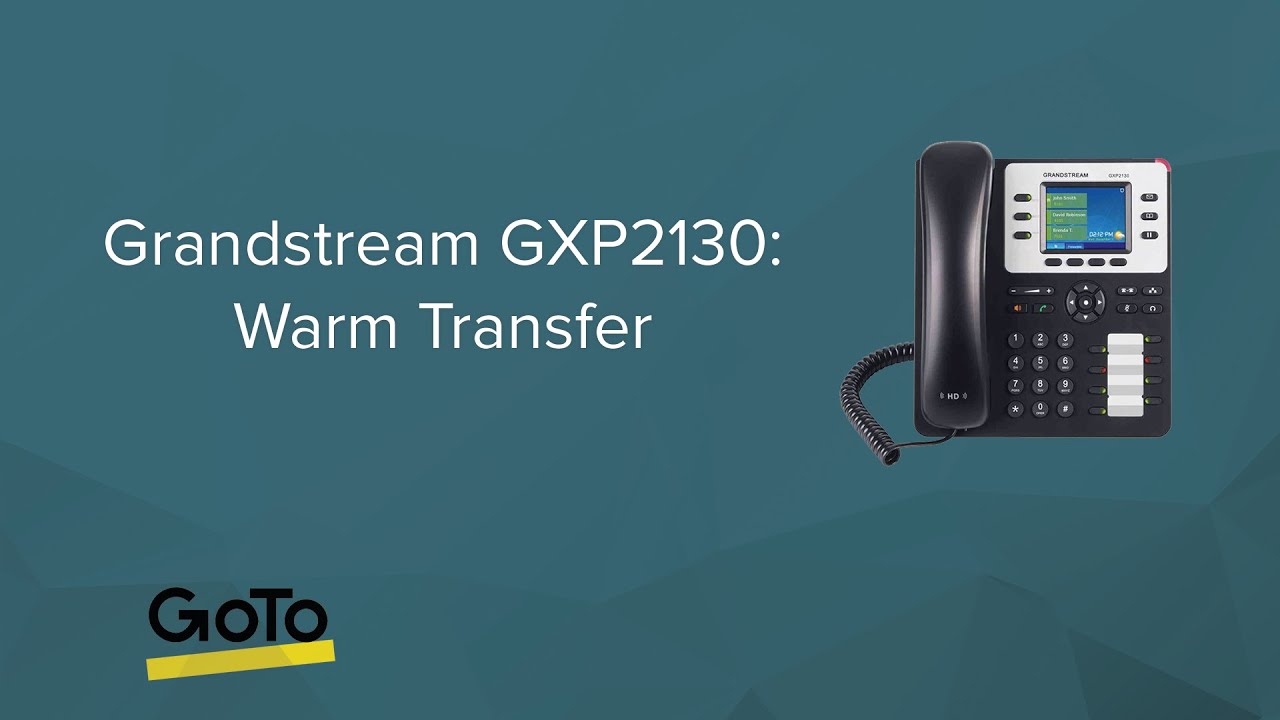 Grandstream GXP2130: Warm Transfer - YouTube