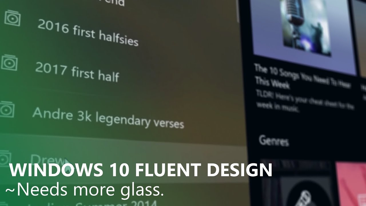 Windows 10 Fluent Design Preview Video - YouTube
