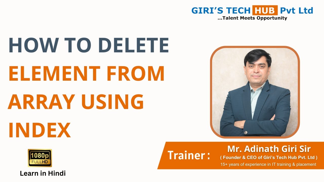 How to Delete Element from Array Using Index | Java Program | Giri’s ...