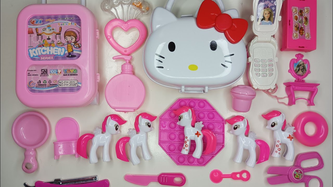 UNBOXING MAINAN,Mainan baru,hello Kitty,Barbie,unicorn,pop it pink,baby ...