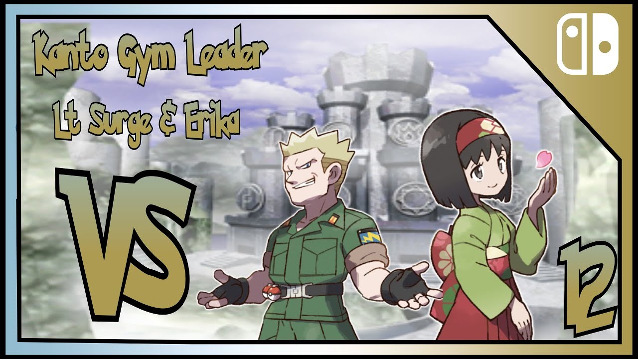VS Lt Surge & Erika - Kanto Gym Leader - POKÉMON STADIUM 2 #12 ...