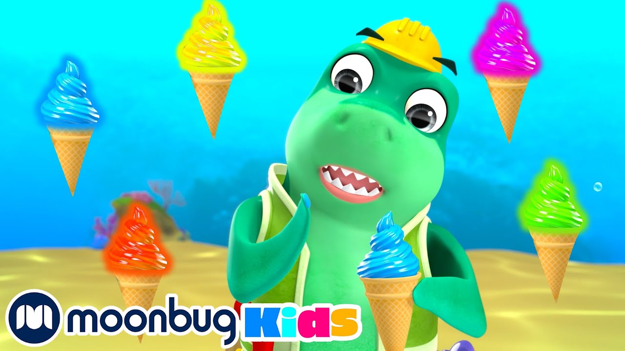 Learn Colors with The Sharksons! | Colorful Ice Cream Song | Cartoons ...