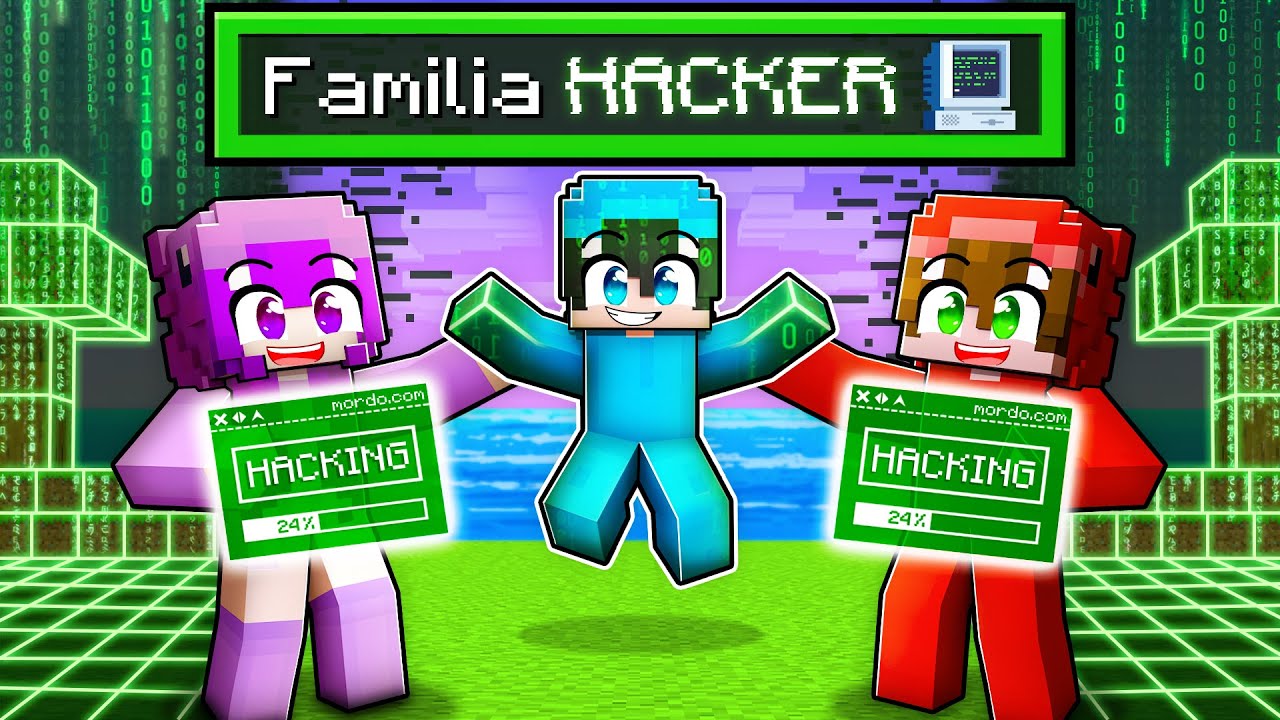 Adoptado por una FAMILIA de HACKERS en Minecraft! - YouTube