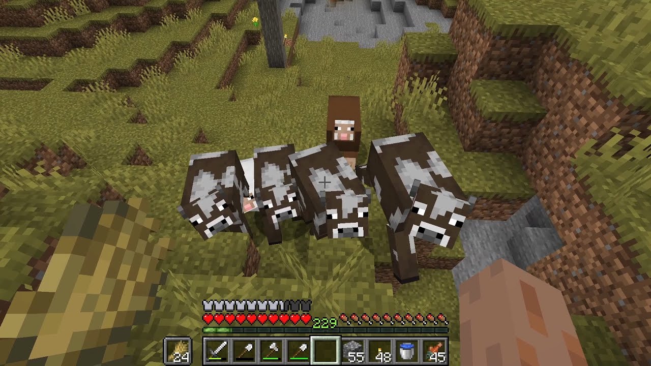 Late-Game Minecraft 420 :: Luring Cows and Sheep - YouTube