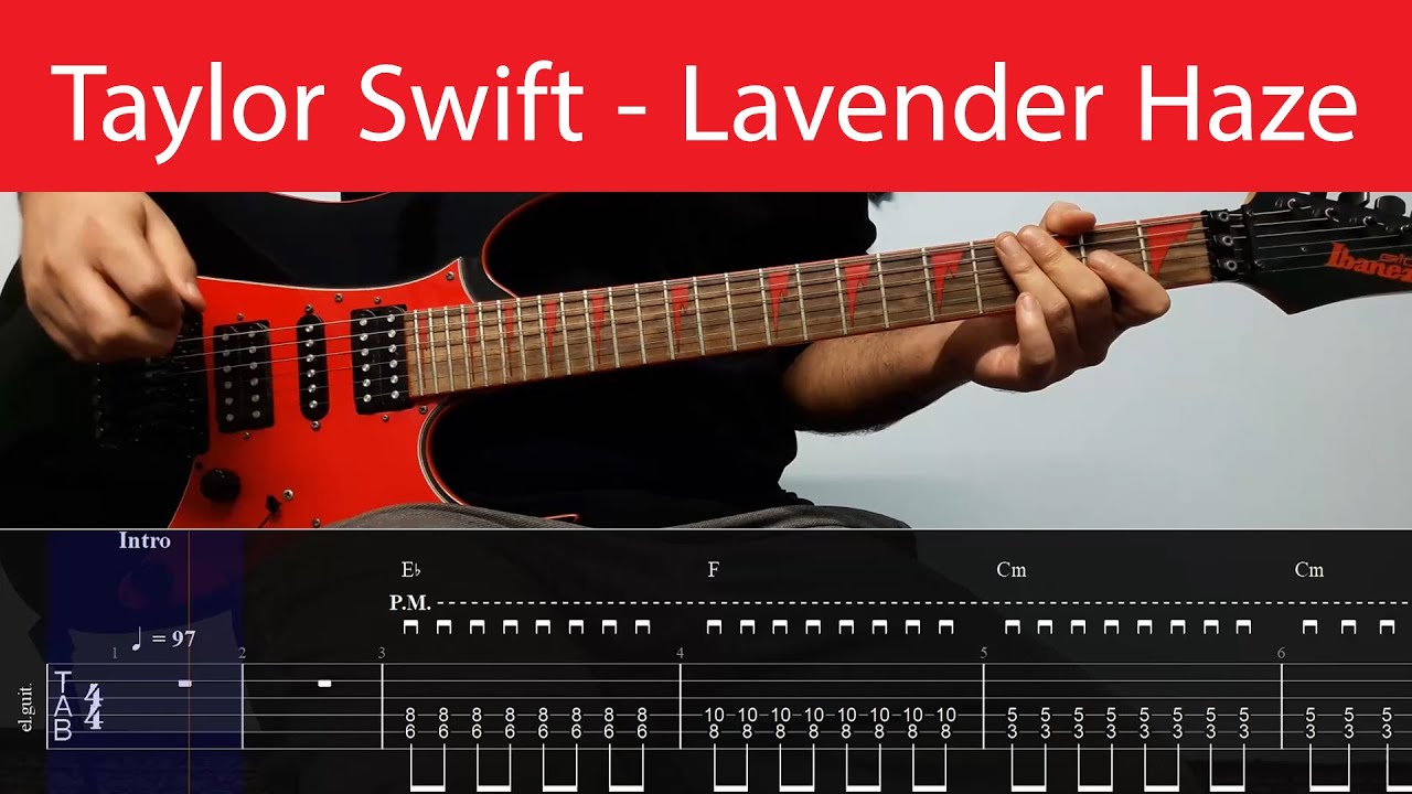 Taylor Swift - Lavender Haze Guitar Lesson With Chords And Tabs - YouTube