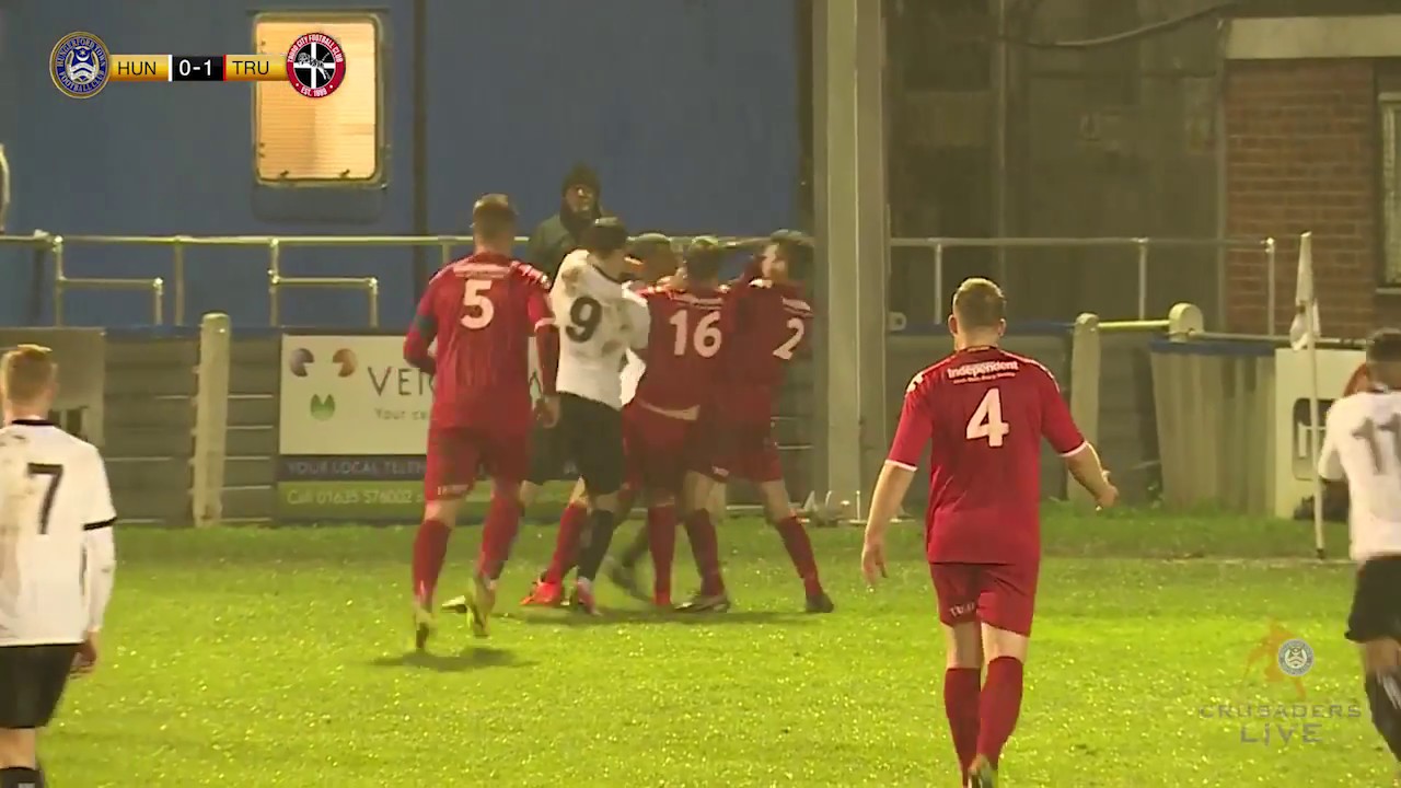Diak John on the end of another Red card to level things up today ...