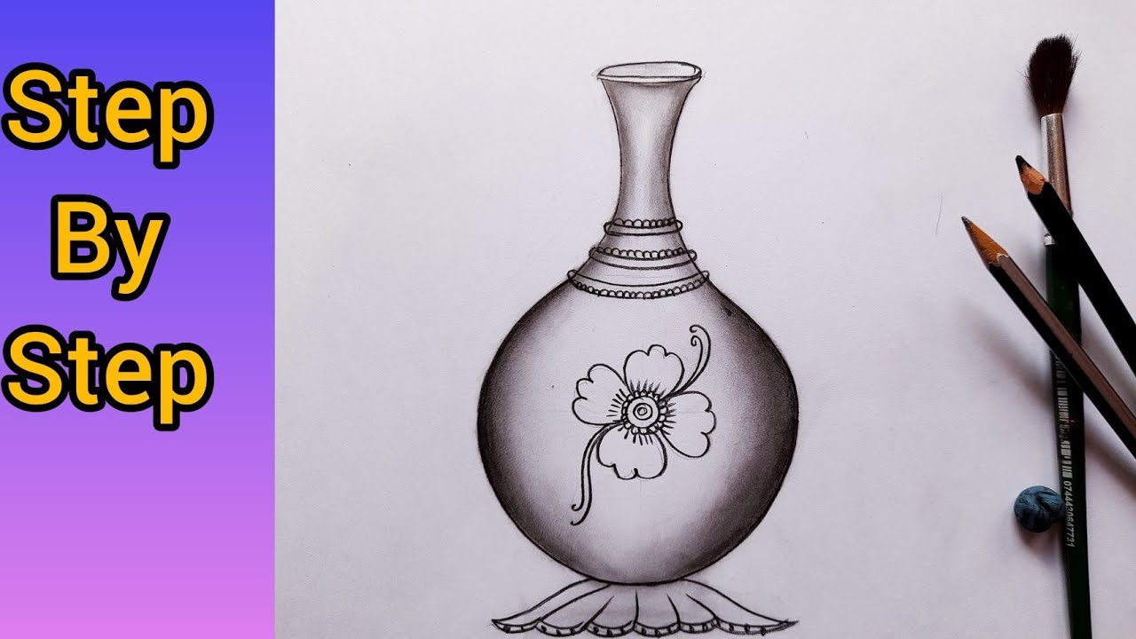 surahi ka Chitra banayen asani se ,how to draw surahi easy way step by ...