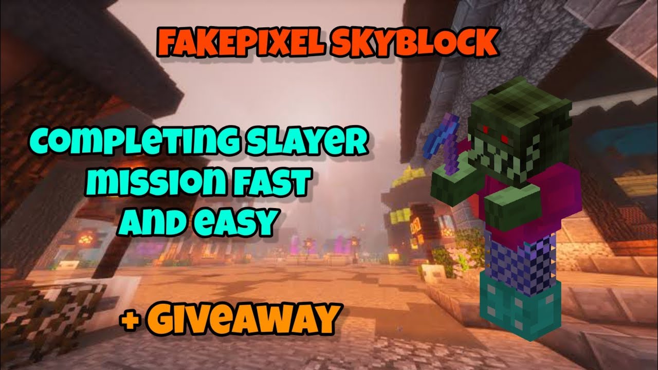 HOW TO COMPLETE SLAYER MISSION | NEW UPDATE FAKEPIXEL SKYBLOCK ...