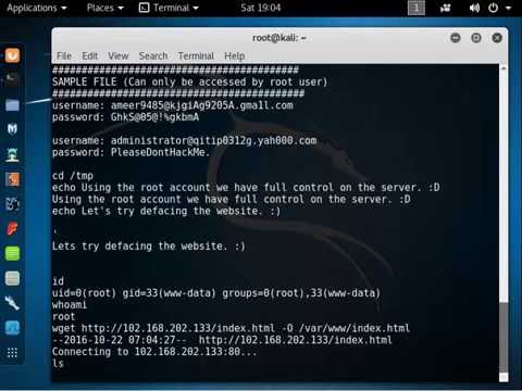 Demo on Hacking a Vulnerable Website and Gaining Root Privilege Access ...