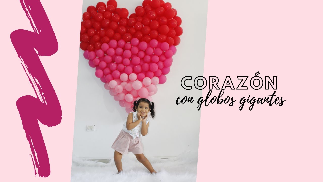 Como hacer con globos un corazón gigante - YouTube