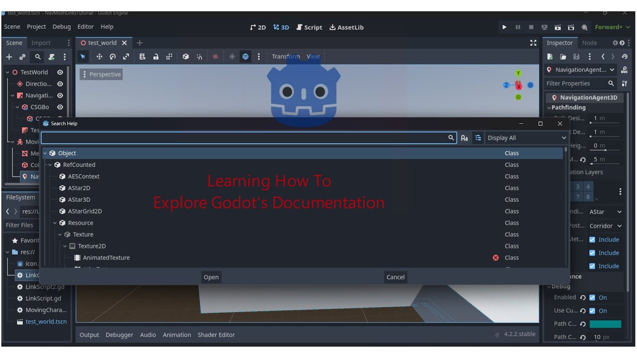 Ways to find information in Godot's Documentation - YouTube