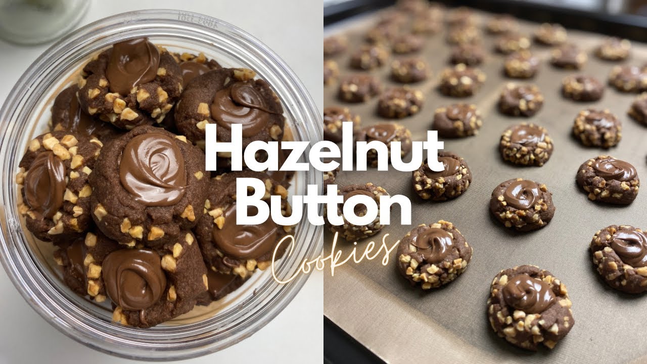 Hazelnut Button Cookies | Pengganti Nutella Button Cookies Full Recipe ...