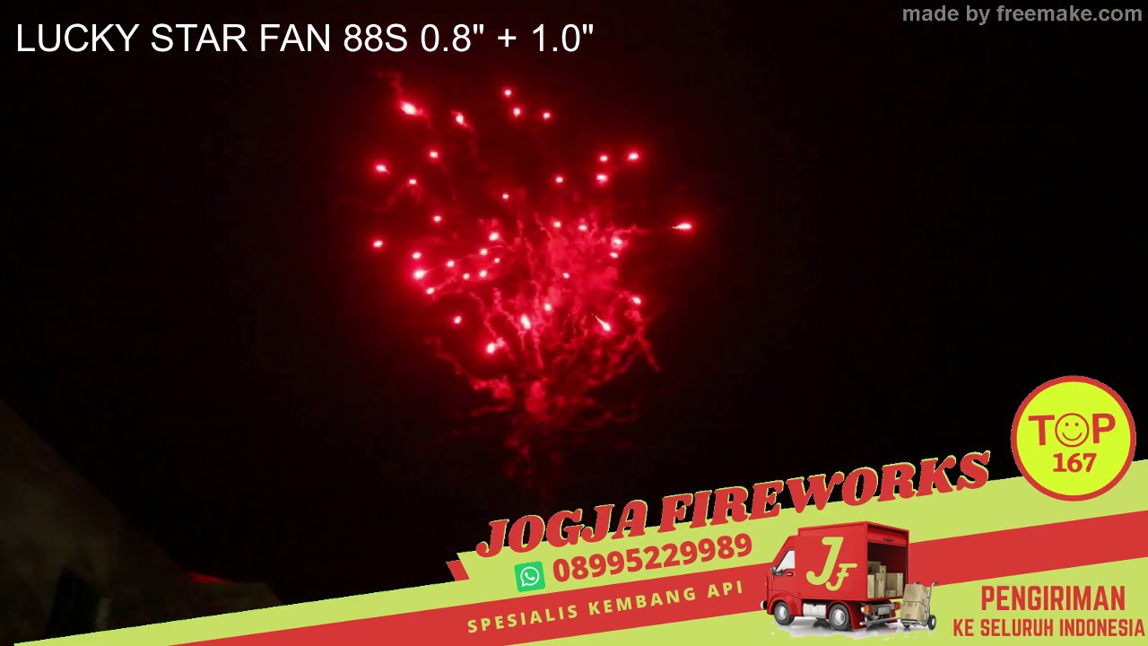 KEMBANG API CAKES LUCKY STAR FAN 88 SHOT 0.8" + 1.0" TOP 167 - YouTube