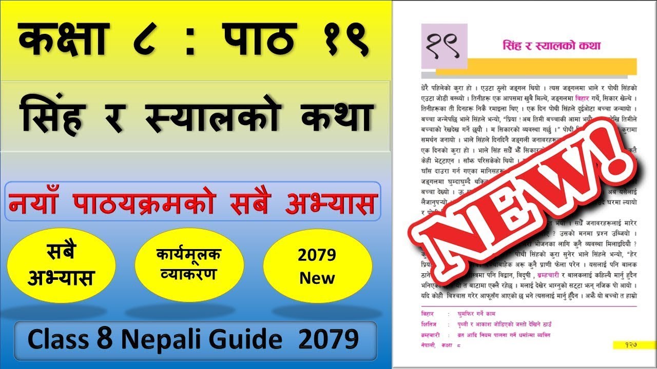 Class 8 nepali chapter 19 exercise | Class 8 nepali chapter 19 question ...