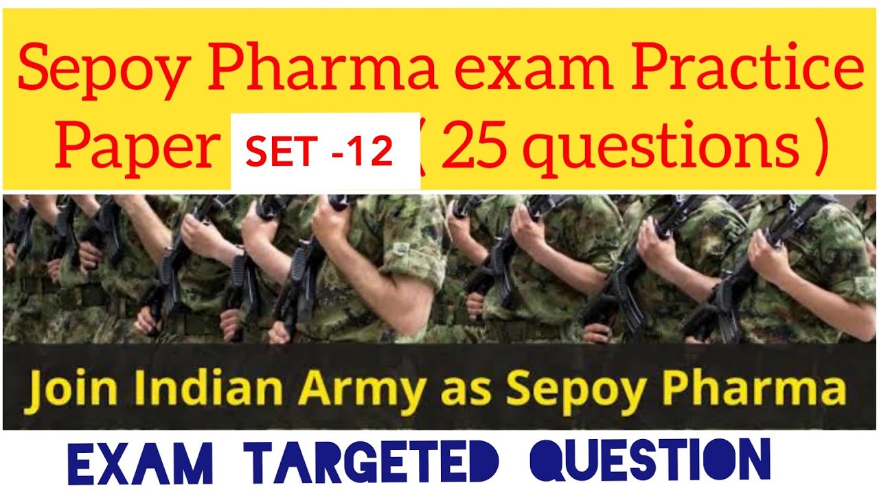 Sepoy Pharma Exam Practice Set 12 / Pharmacist exam preparation / TN ...
