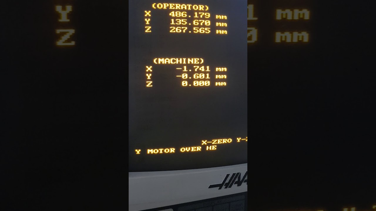 Haas VF0 issue Y axis movements, when encoder is not connecred - YouTube