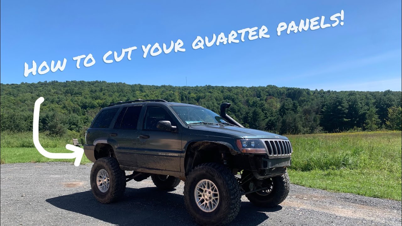 Jeep WJ quarter panel cut! - YouTube
