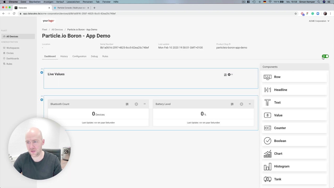Create Dashboard and App for your Particle Devices on Datacake No-Code ...