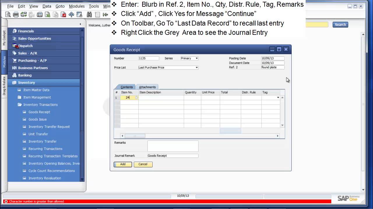 Goods Issue and Receipts - YouTube