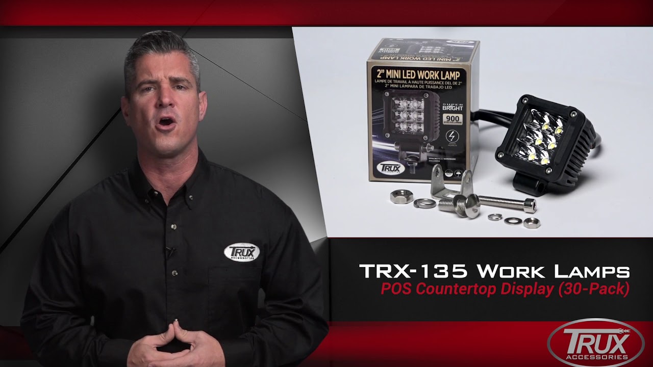 Trux Mini Cube Work Lamp POS Countertop Display TRX-135 - YouTube