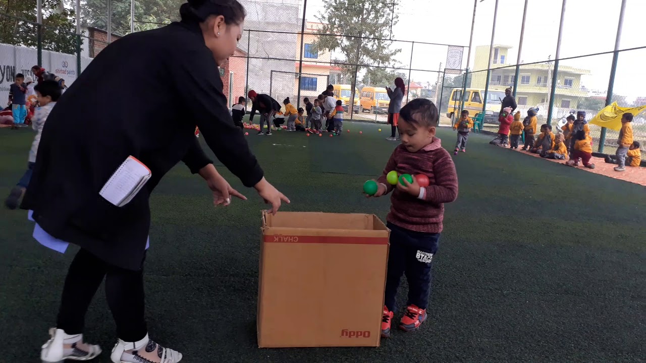 Ball collecting game ...by nursery class..💗💗💗 - YouTube
