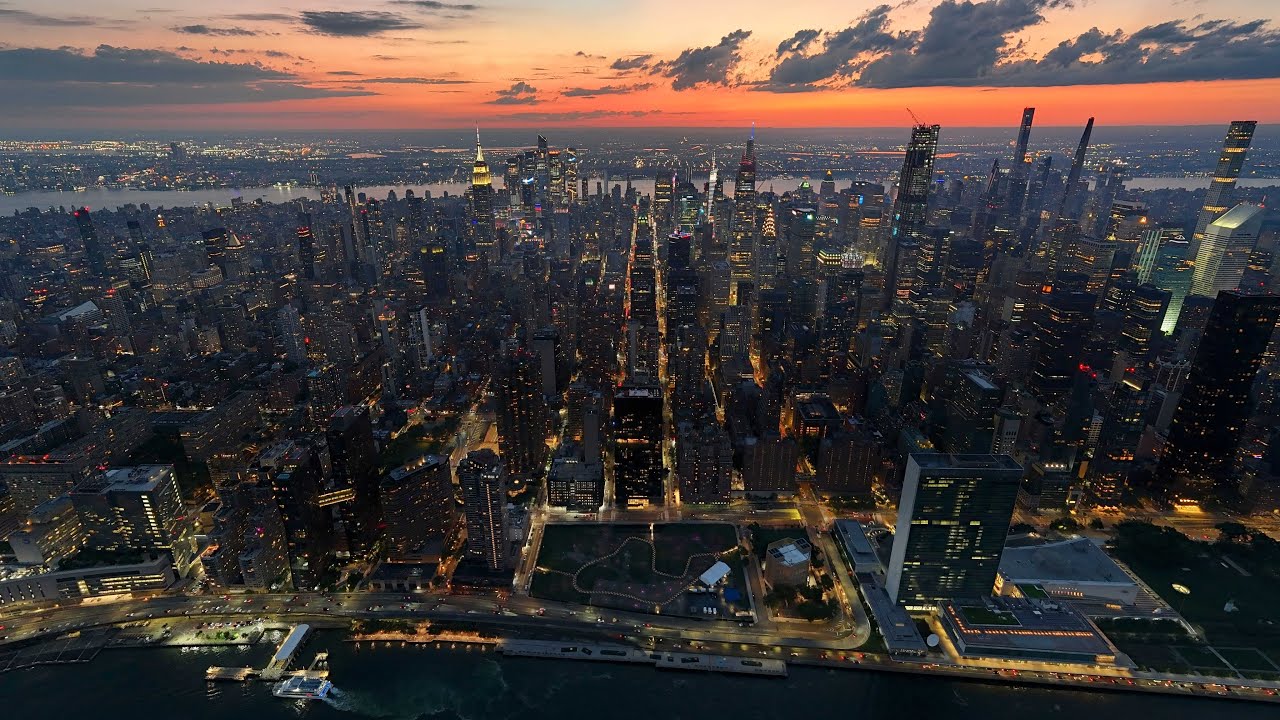 Drone Footage of Manhattan, NYC | The Most Spectacular City Skyline ...