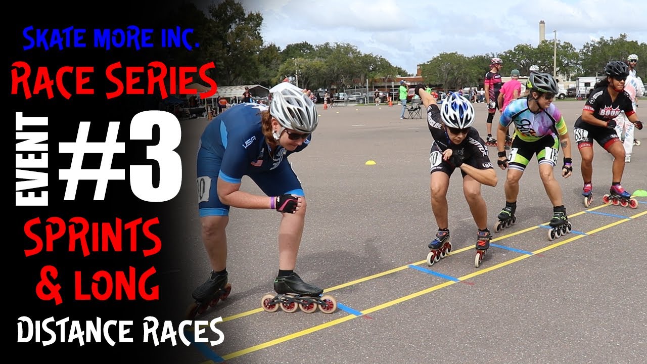 Short And Long Distance Inline Skate Races At Speed Skating Event In ...