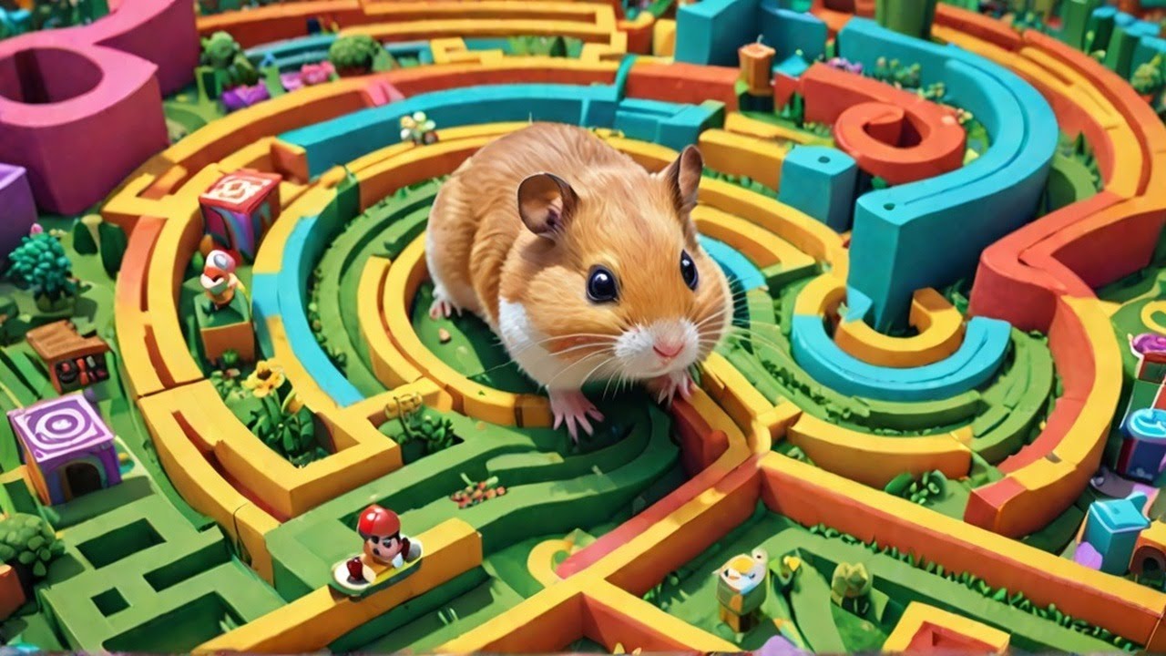 World's BIGGEST Hamster Mario Maze Challenge - Can He Beat It? - YouTube